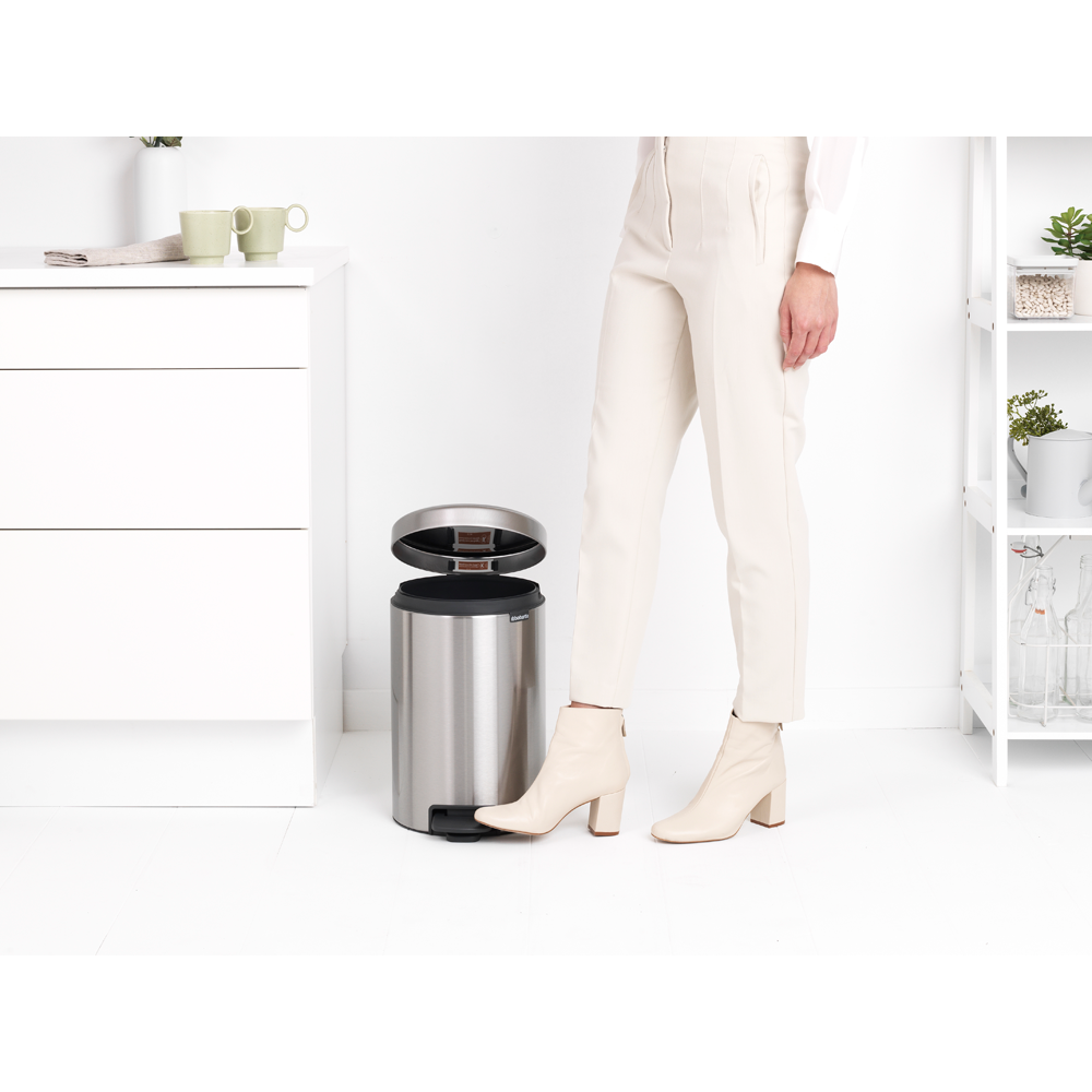 Pedalhink Brabantia NewIcon 12L Matt Steel - Fingerprint Proof